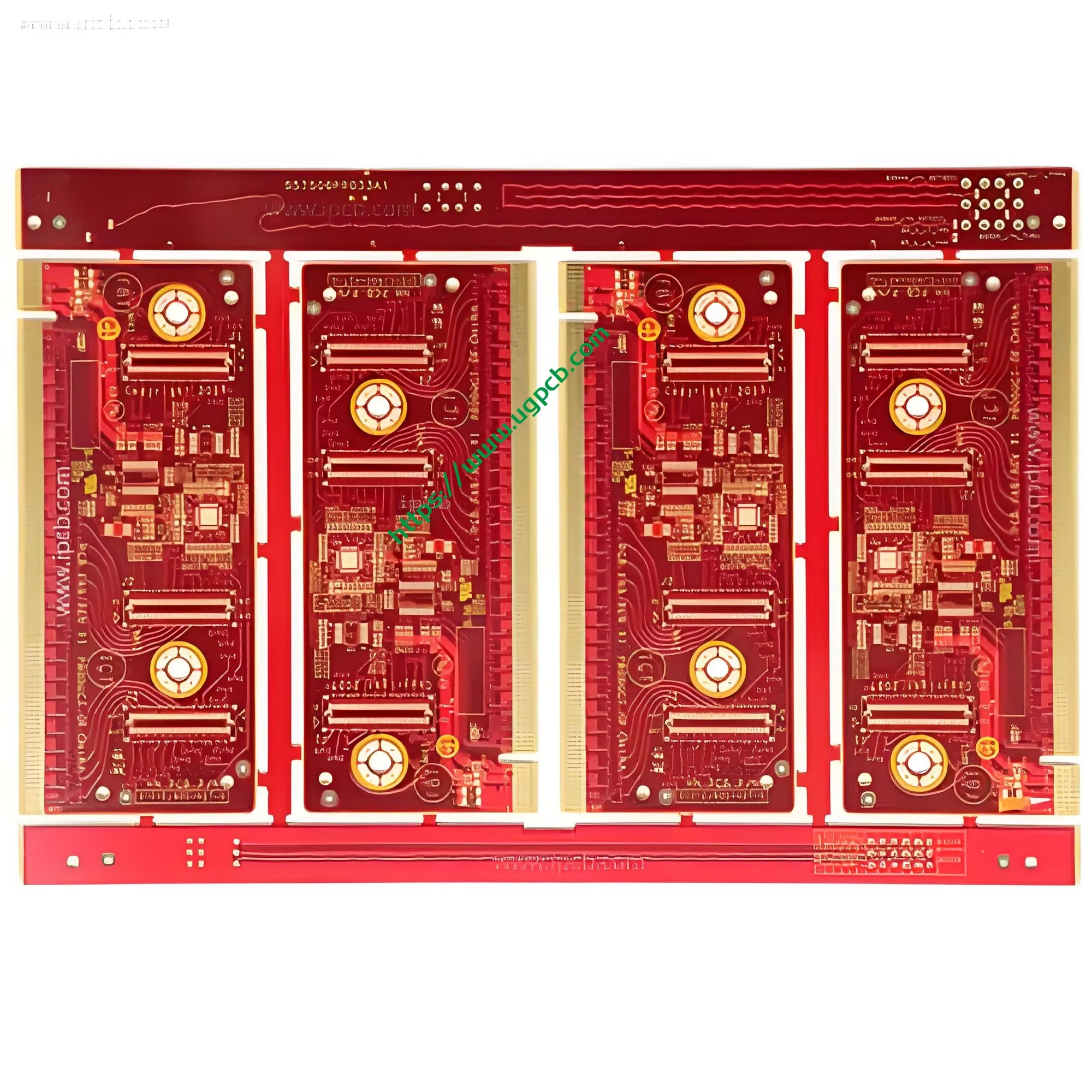 Red solder mask + bonding gold finger pcb - UGPCB